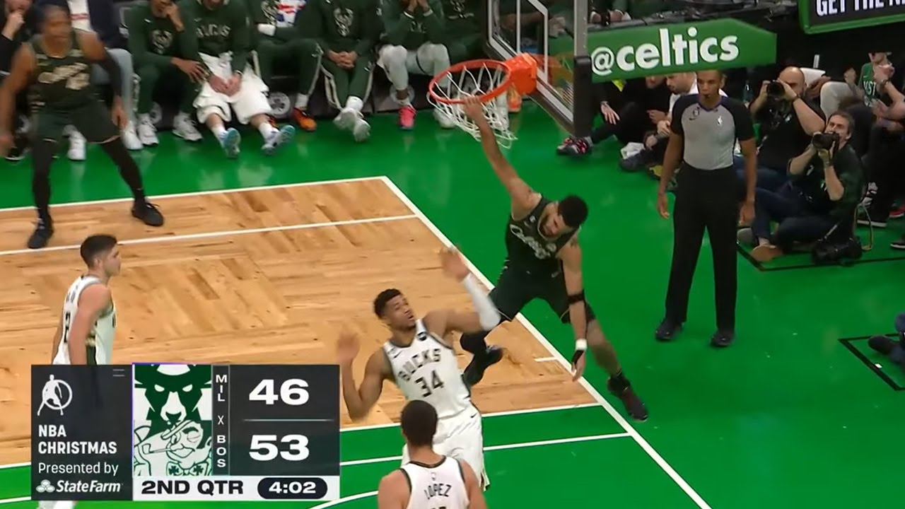 Jayson Tatum Throws Down HUGE Poster Dunk | December 25, 2022 - Love NBA