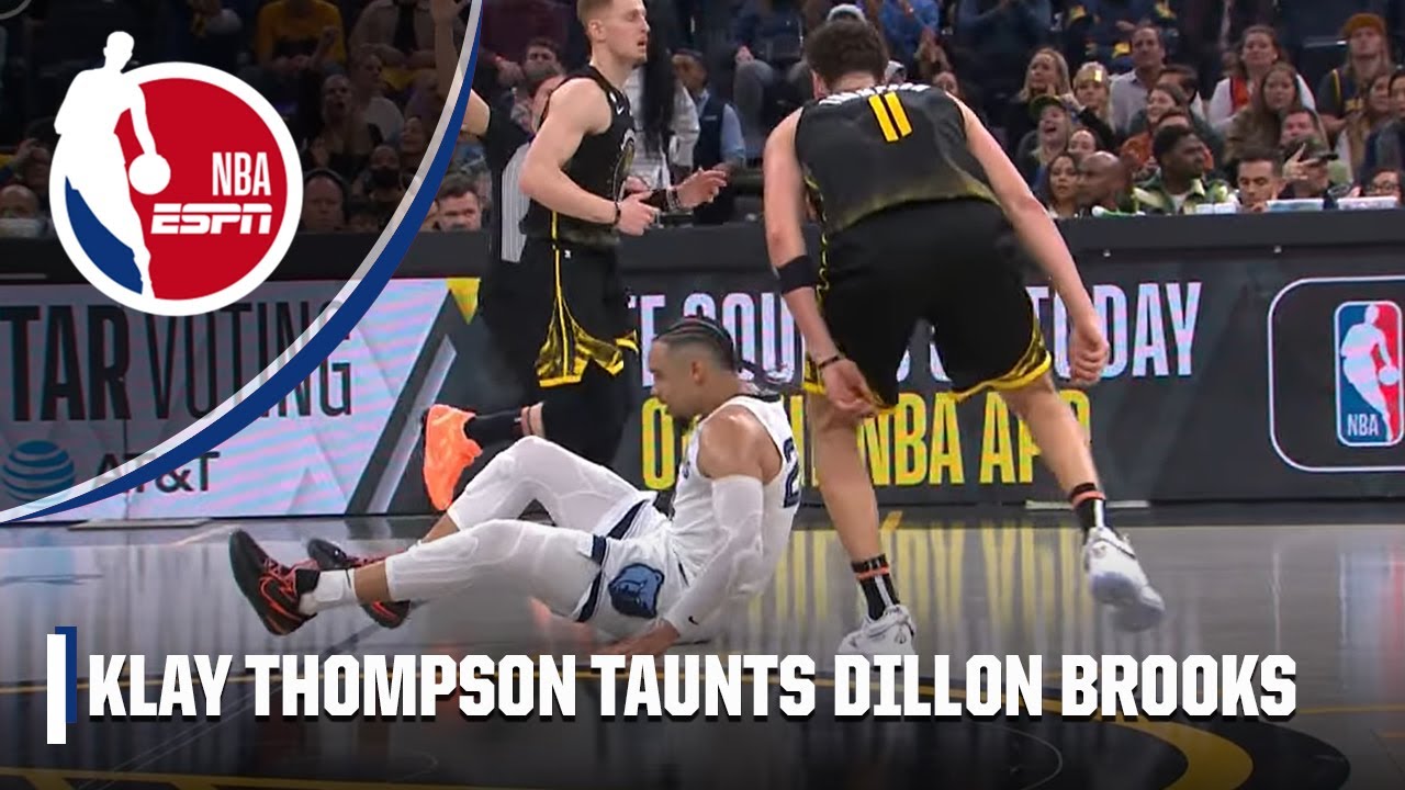 Chase Center ERUPTS as Klay Thompson T'd up for taunting Dillon Brooks ...