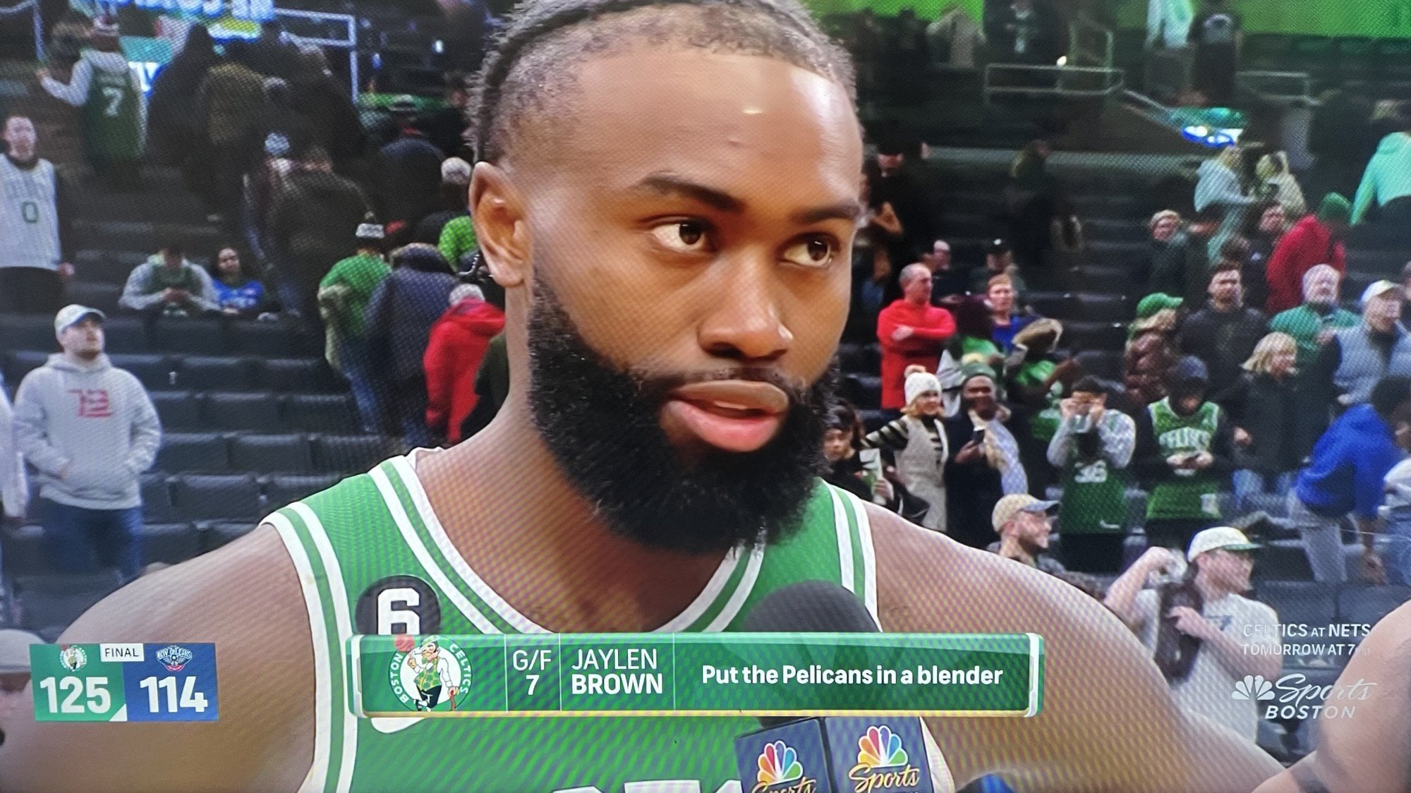 Post-Game Interview: Jaylen Brown, Put the Pelicans in a blender - LOVENBA